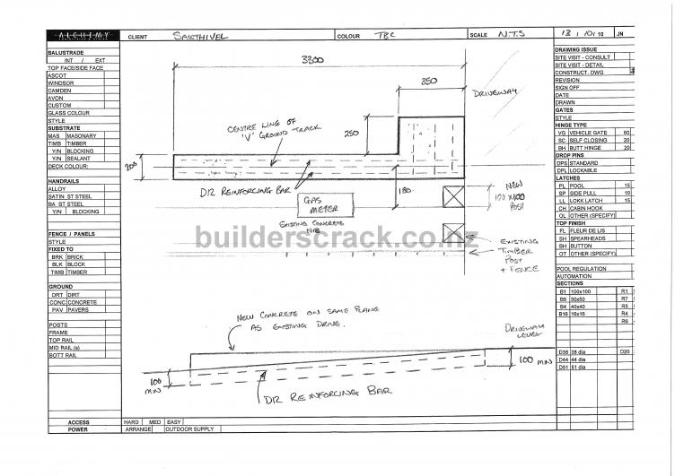 Concrete foundation for sliding gate (# 8109) | Builderscrack