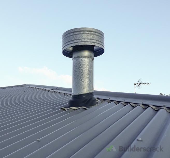 Kitchen rangehood roof cowl flushing. (#764167) | Builderscrack