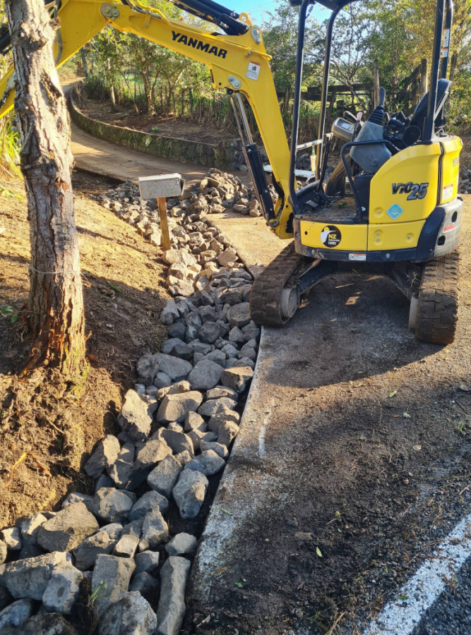 200m Driveway Clearing & Gabion Rock Silt Drains - Swanson. | Builderscrack