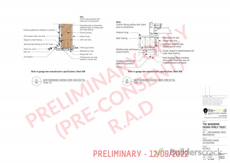 Alterations to existing undercroft garage and bedrooms (# 776395) | Builderscrack