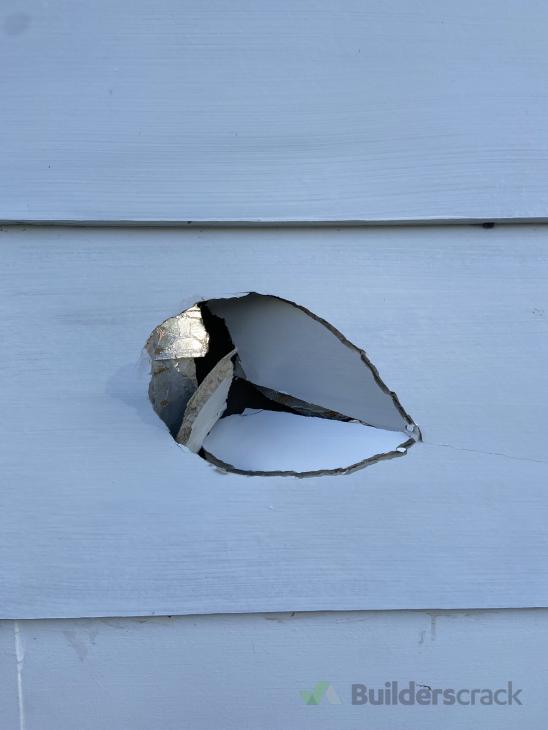 Fixing a damaged part of the exterior wall cladding (# 799046 ...