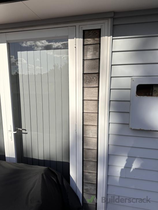 Replace wooden louvers on aluminium window with glass pane (# 948494 ...