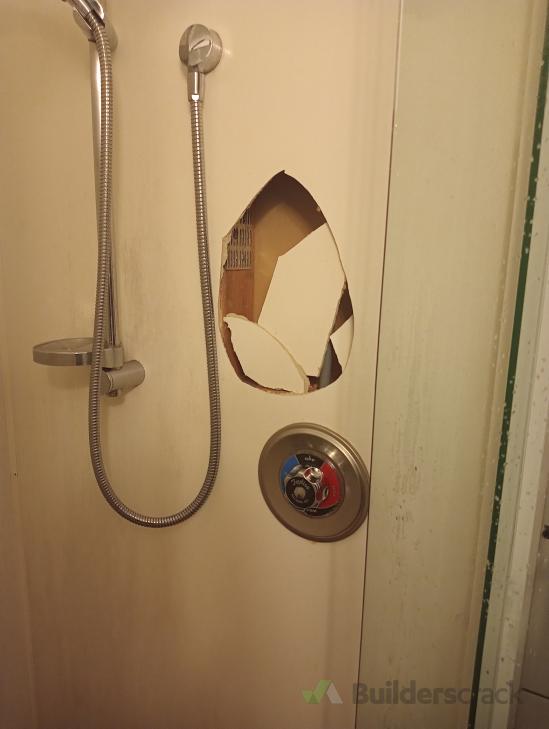 Shower wall repair (# 969550) | Builderscrack