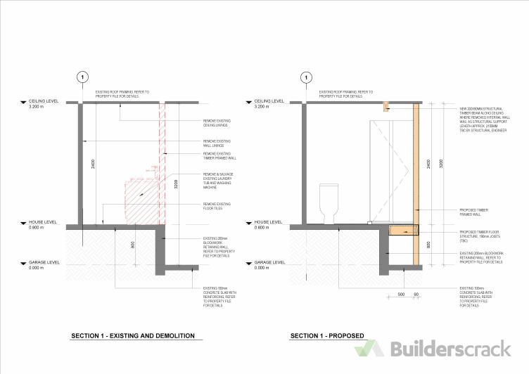 Residential Home Laundry to Bathroom Conversion (#1116175) | Builderscrack