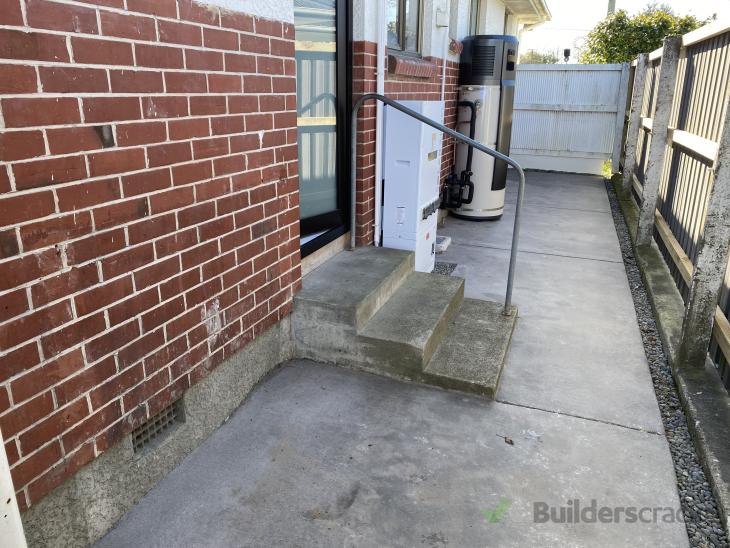 Install a concrete ramp over the existing back steps (#1142146 ...