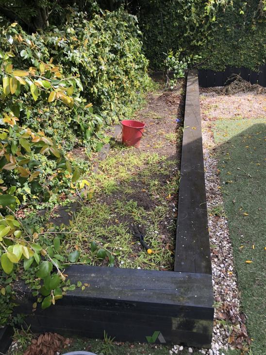 Remove planter boxes + lay artificial grass (#1166456) | Builderscrack