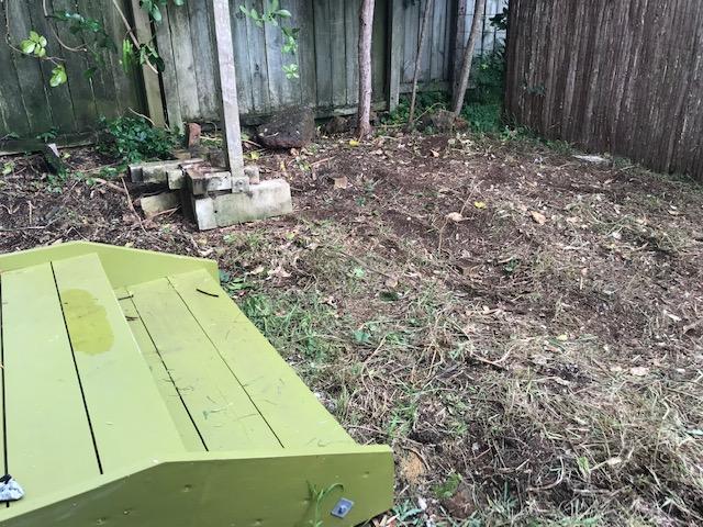 7ms of low (max. height 30cms) retaining wall using reclaimed timber ...