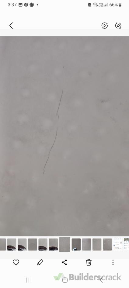 Cracks in shower tray (#1219293) | Builderscrack