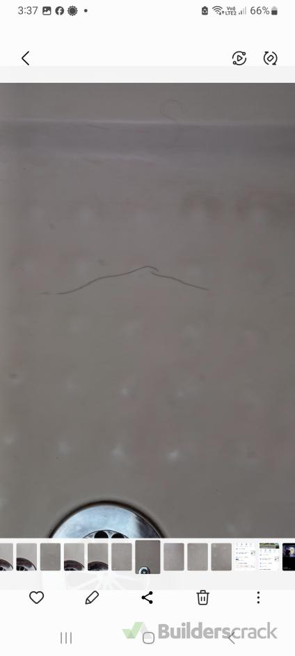 Cracks in shower tray #2 (#1222493) | Builderscrack