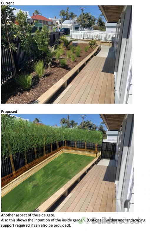 Fence Enhancement including 'Side' Gate (# 419929) | Builderscrack