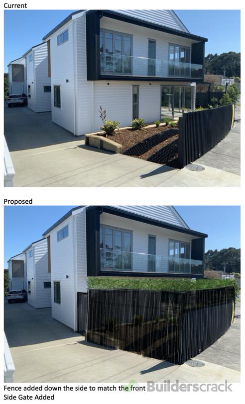 Fence Enhancement including 'Side' Gate (# 419929) | Builderscrack