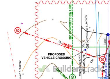 Vehicle crossing (# 424997) | Builderscrack