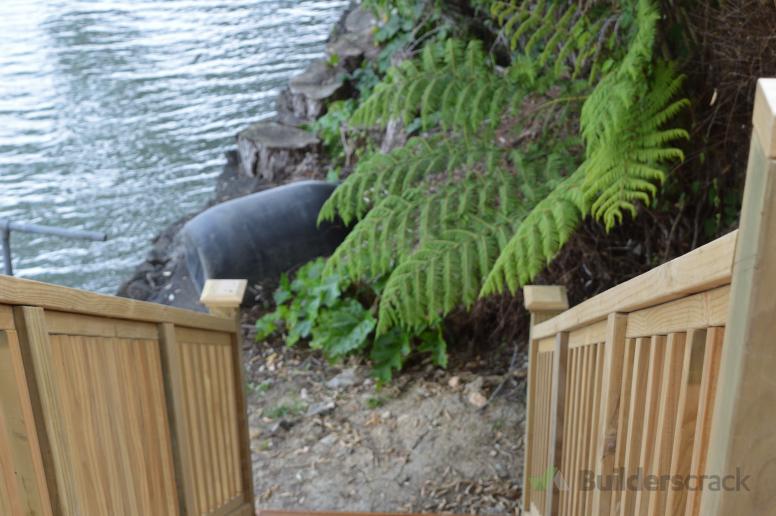 Landscaping around new steps and jetty (# 428818) | Builderscrack