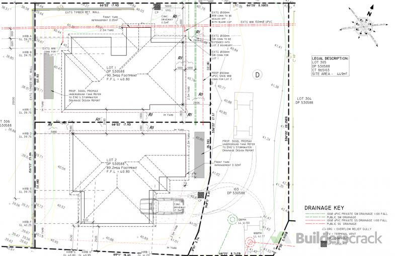 Subdivision . Private Drain and Public Drain Quotation with Plan ...