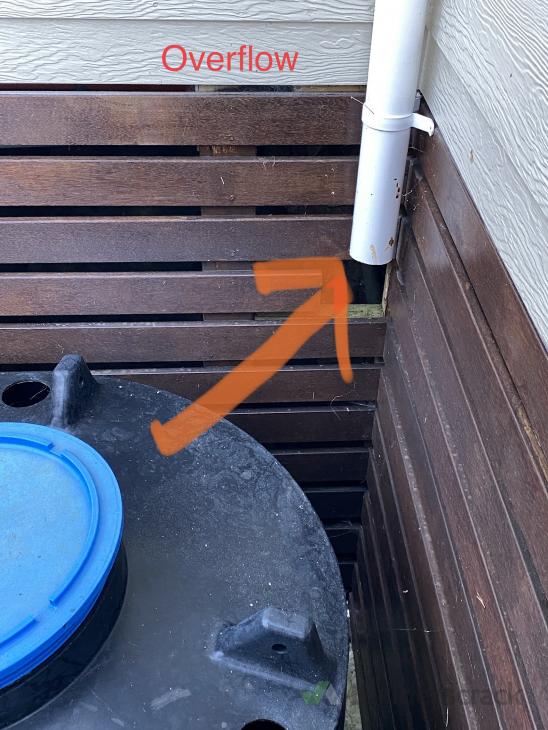 Water tank connection ~ gutter down pipe/overflow connection #3 ...