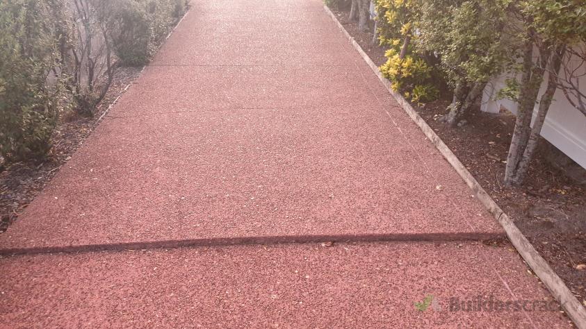 One panel of exposed red McCallum concrete driveway (# 561014 ...