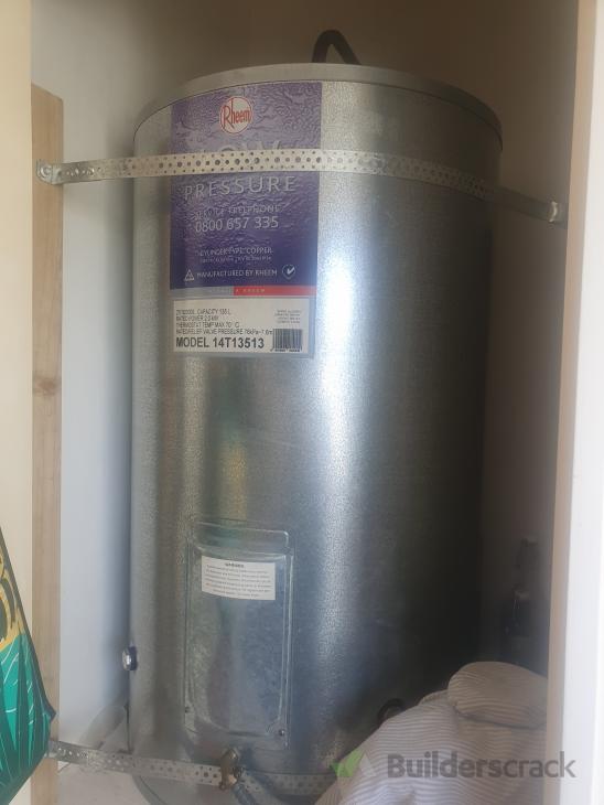 Remove old cylinder, install new one in ceiling, remove header tank ...