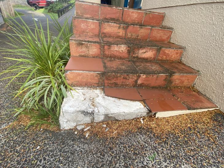 Repair front concrete step (# 598101) | Builderscrack