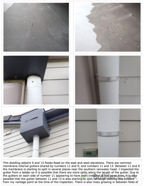 Check small cracks in the gutter (# 602531) | Builderscrack