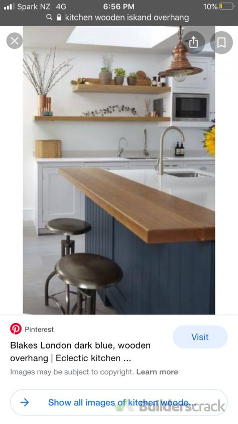 Wooden overhang for kitchen bench (# 606258) | Builderscrack