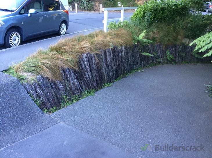 Ponga/Punga log retaining wall for bush walk (#113582) | Builderscrack