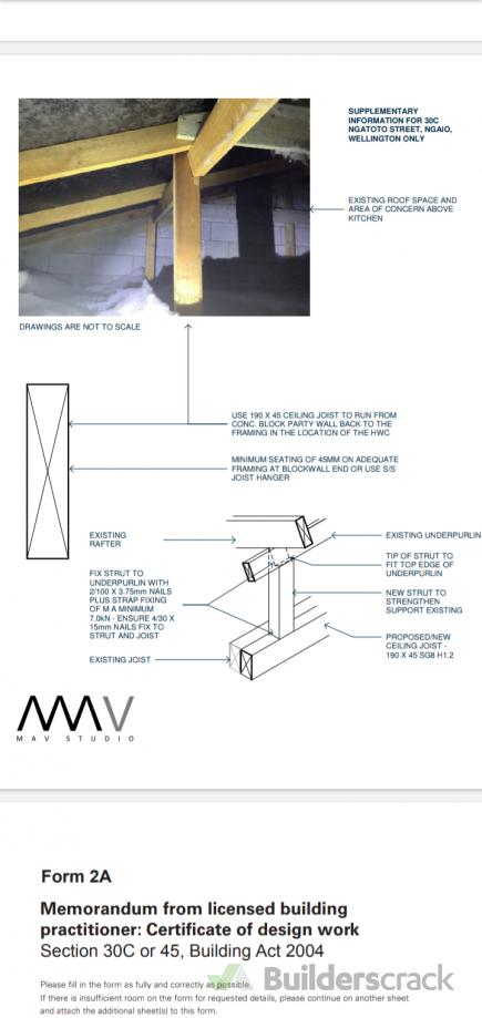 Adding ceiling joist and strut to existing roof (#723348) | Builderscrack