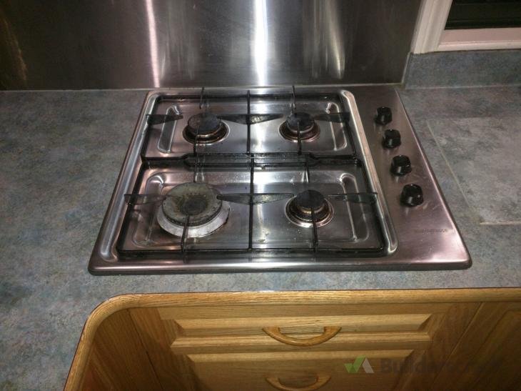 Replace old gas hob with new (supplied) gas hob (# 131807) | Builderscrack
